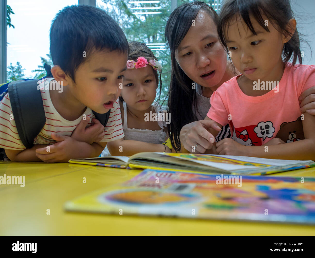 Yilan, Taiwan - October 14, 2016: Portrait of the Taiwanese family ...
