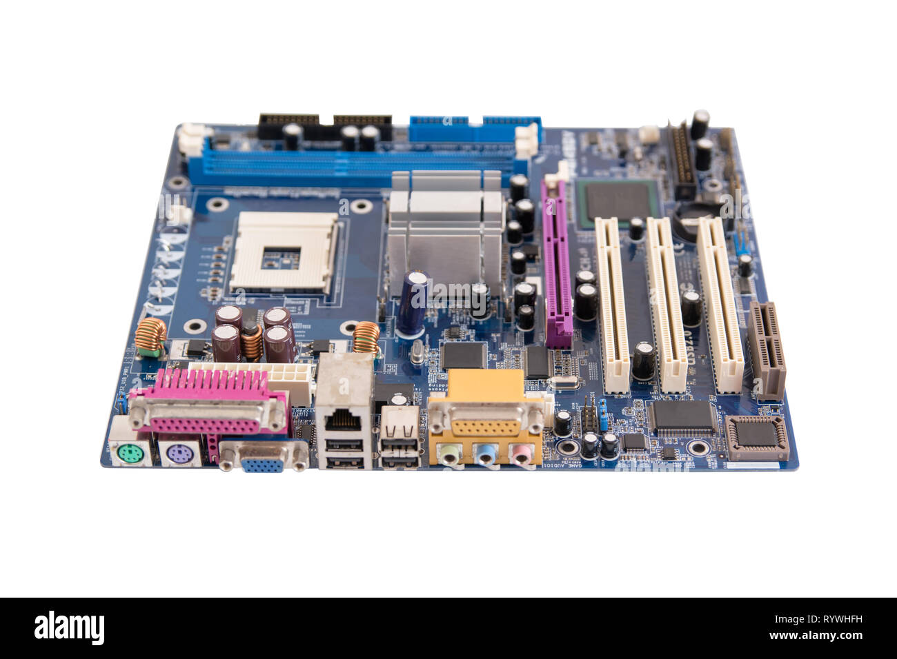 computer motherboard isolated on white background Stock Photo - Alamy