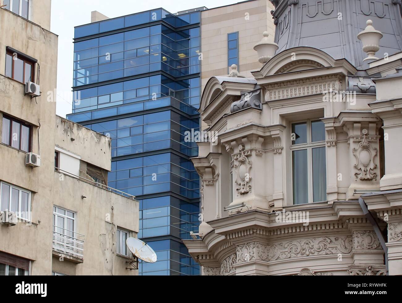 Bucharest, Romania - February 07, 2019: A modern high-rise building in ...