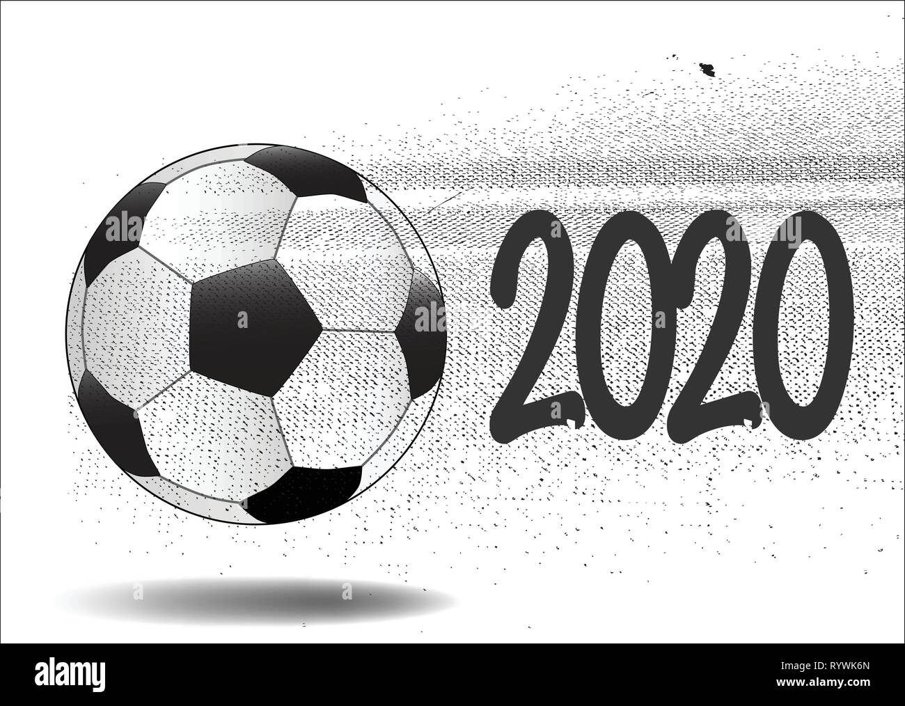 A typical moving soccer football isolated over a white background 2020 ...
