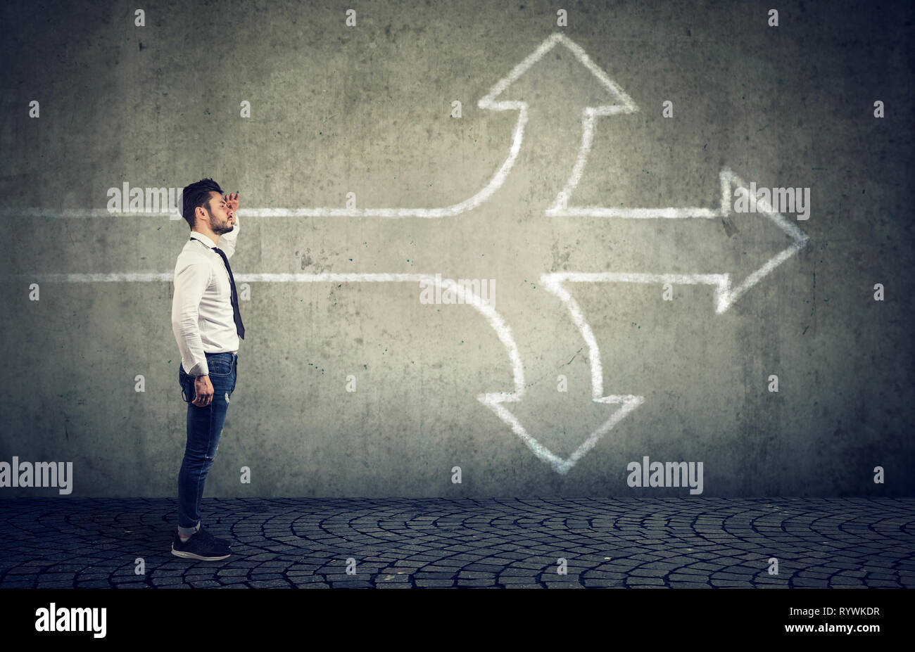 Choosing the right way hi-res stock photography and images - Alamy