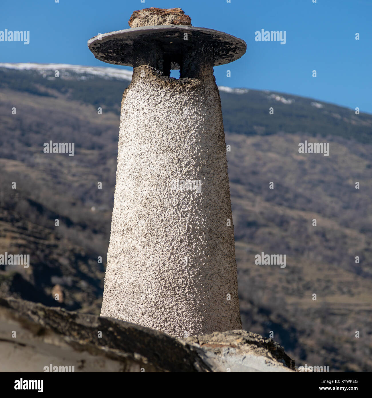 Typical Traditional Chimney of the Alpujarras in the Village of ...