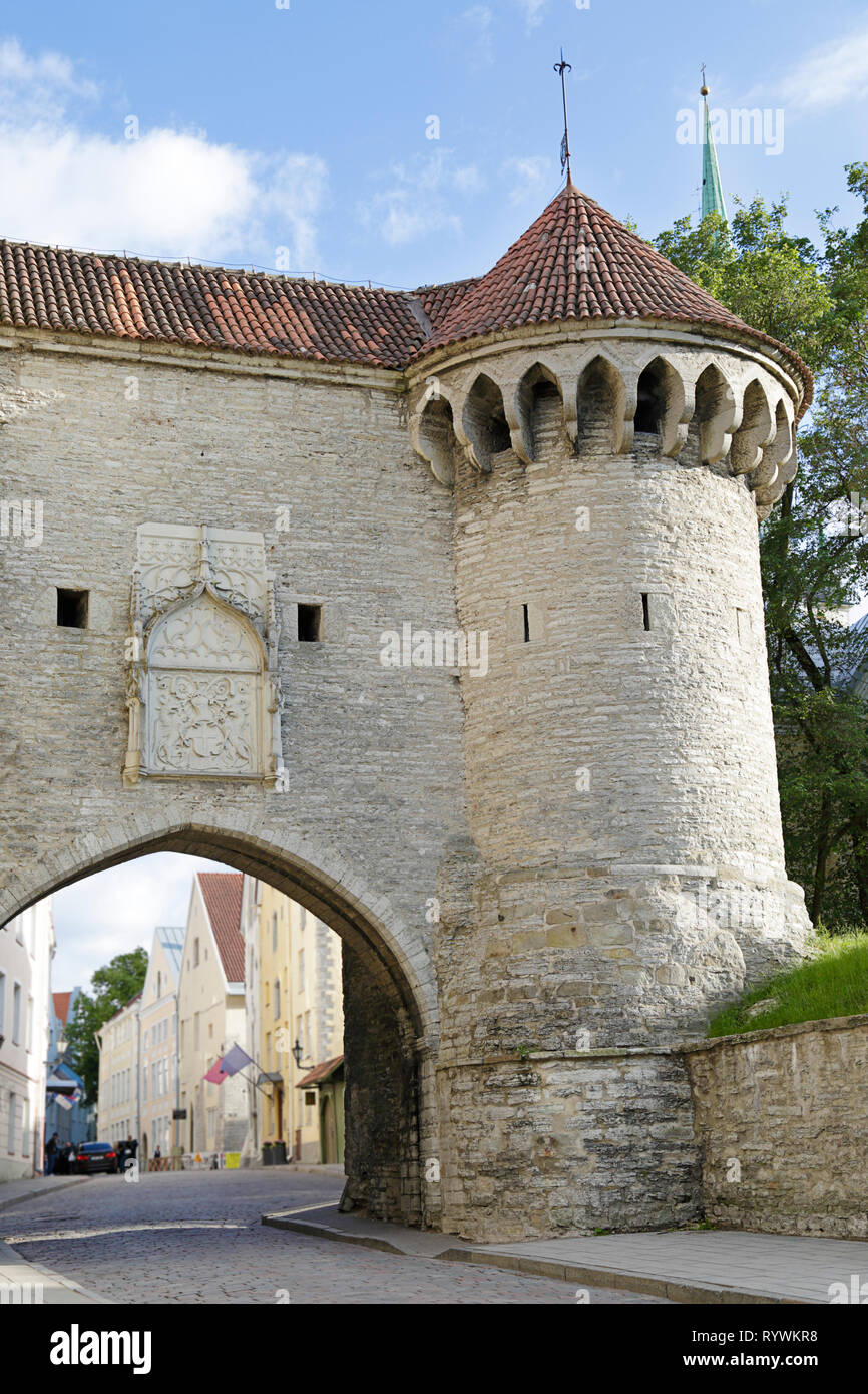 Great Coastal Gate in old Tallinn, Estonia Stock Photo - Alamy