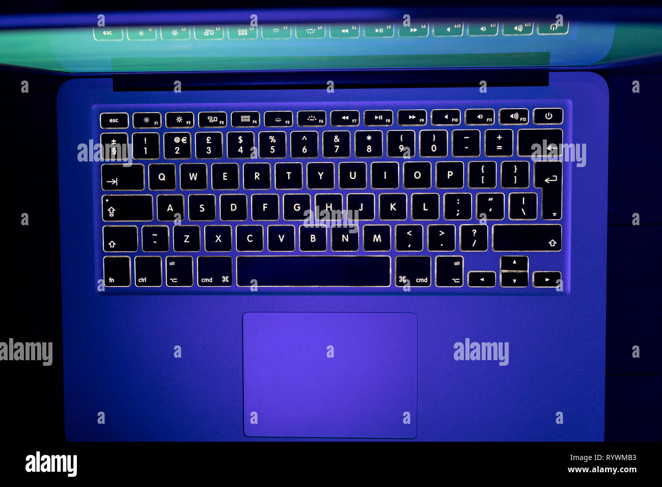 Laptop top view hi-res stock photography and images - Alamy