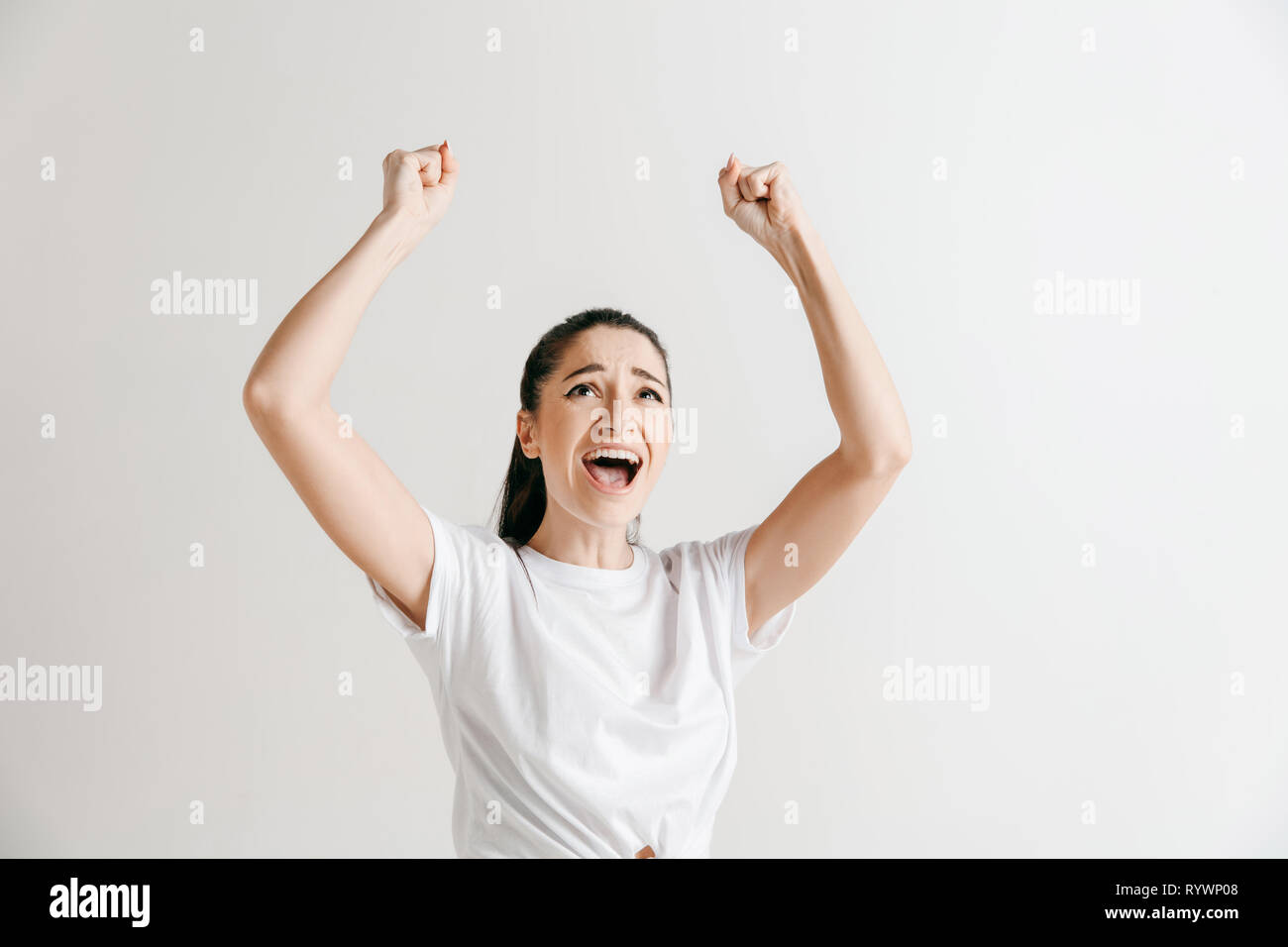 I won. Winning success happy woman celebrating being a winner. Dynamic ...