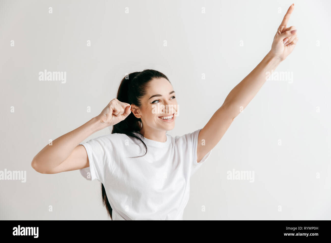 I won. Winning success happy woman celebrating being a winner. Dynamic ...