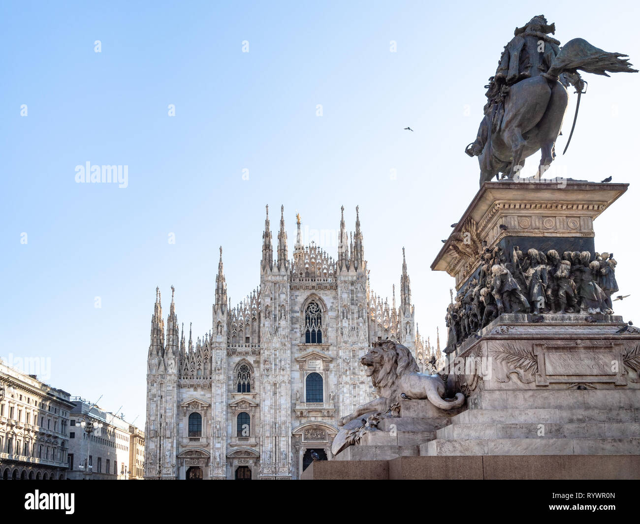 Travel to Italy - view of Milan Cathedral (Duomo di Milano) from ...
