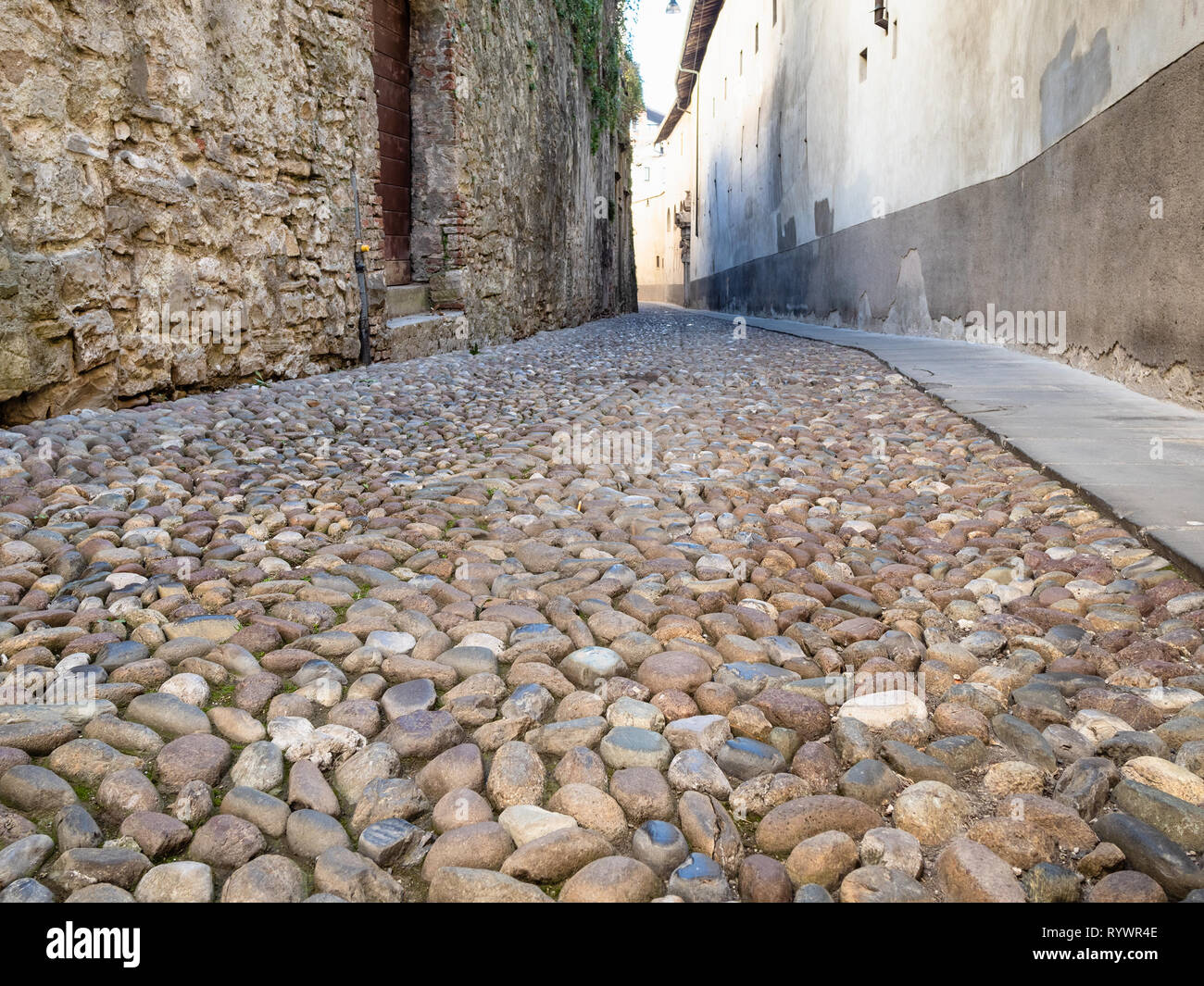 Cobblestone Roads In Italy