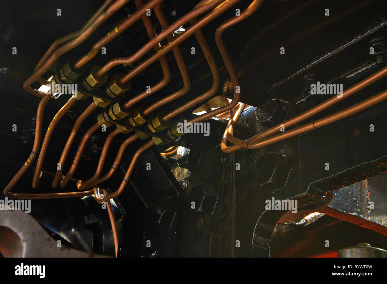 King class locomotive, King Edward 1, during her overhaul in the engine ...