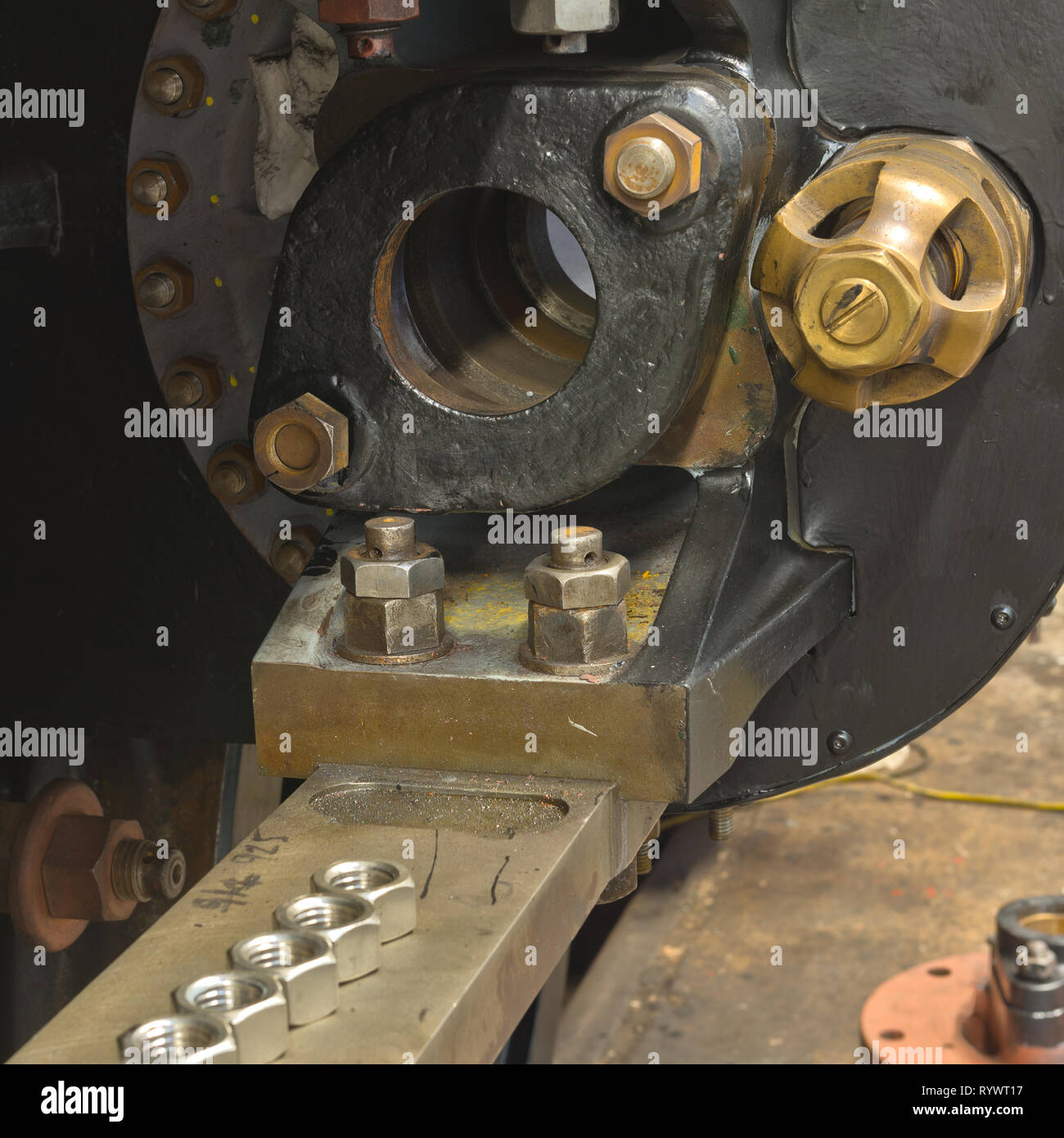 King class locomotive, King Edward 1, during her overhaul in the engine ...