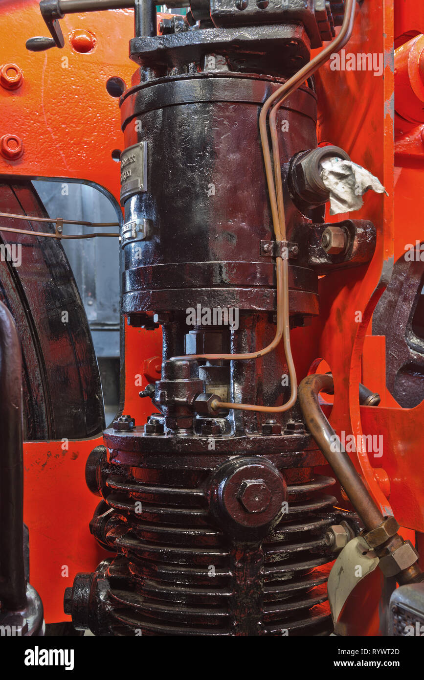 King class locomotive, King Edward 1, during her overhaul in the engine ...