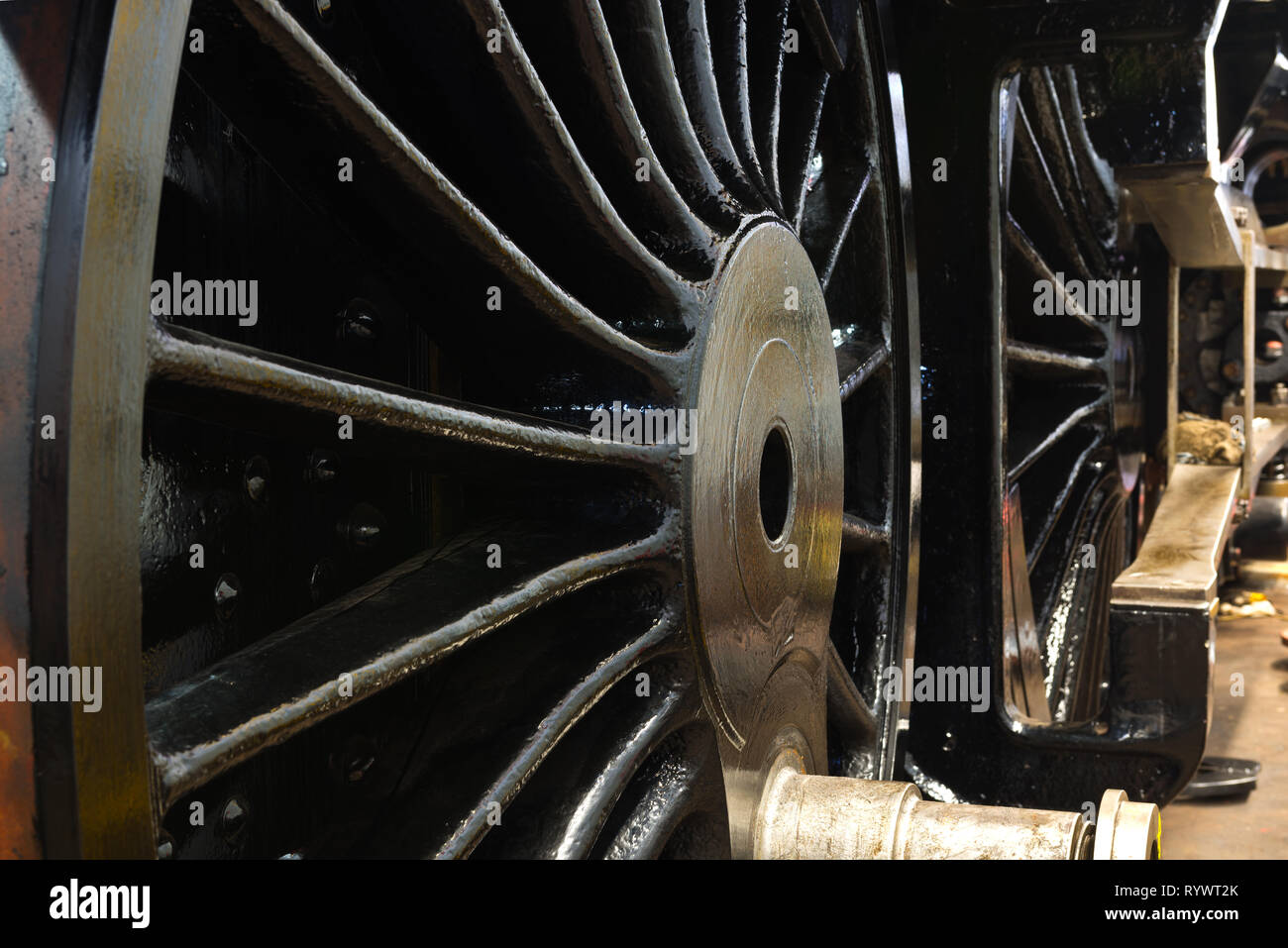 King class locomotive, King Edward 1, during her overhaul in the engine ...