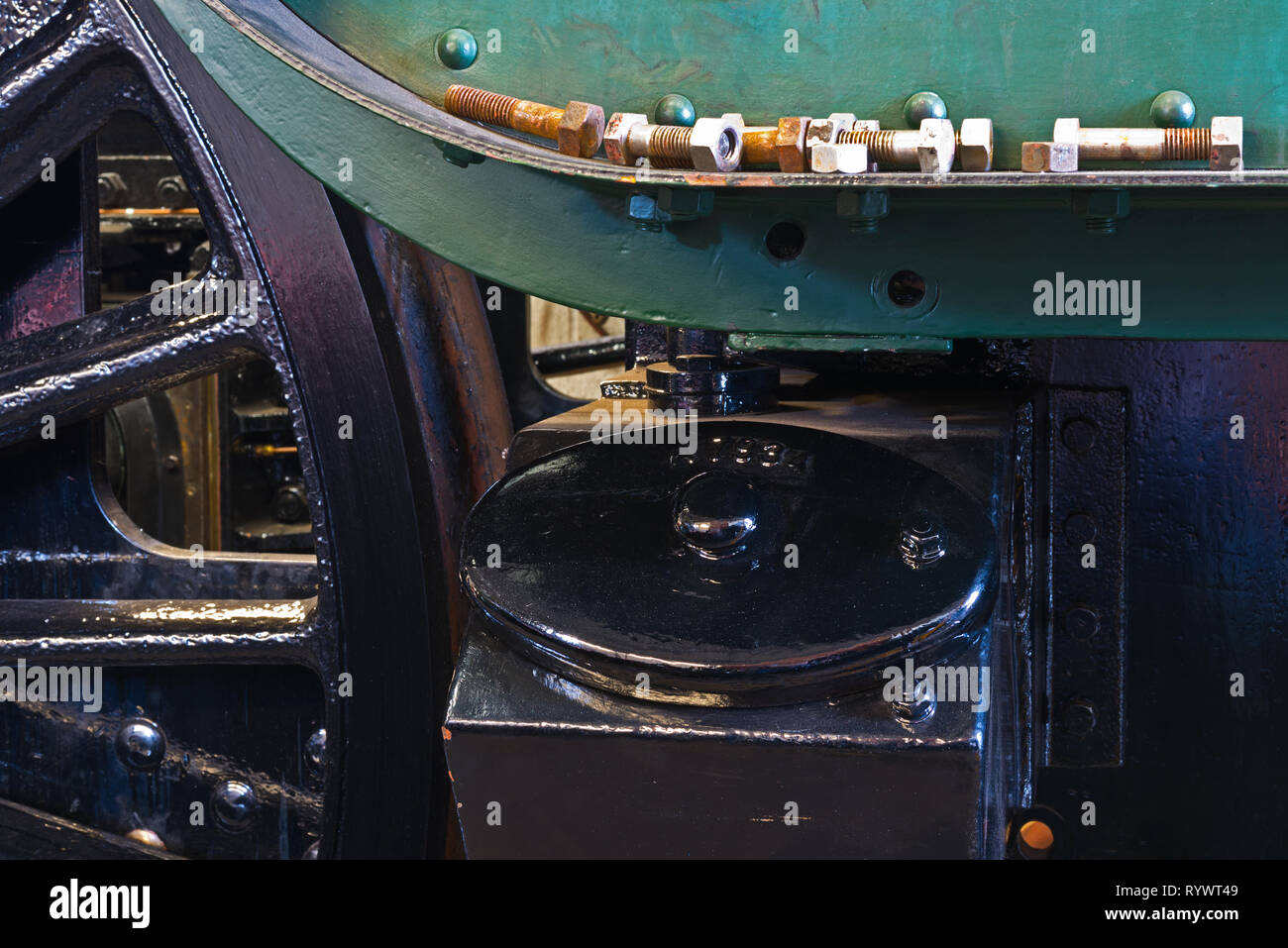 King class locomotive, King Edward 1, during her overhaul in the engine ...