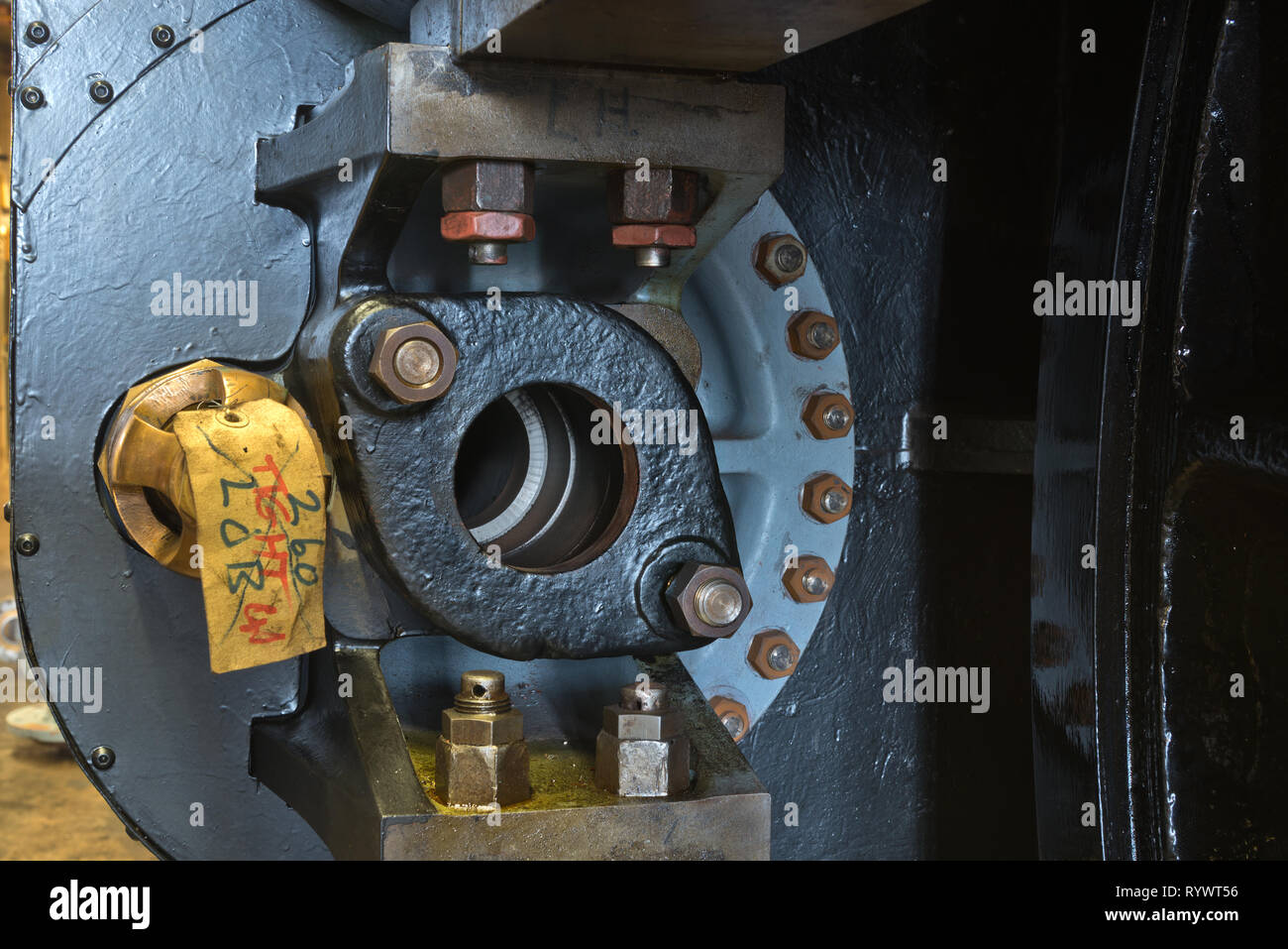 King class locomotive, King Edward 1, during her overhaul in the engine ...