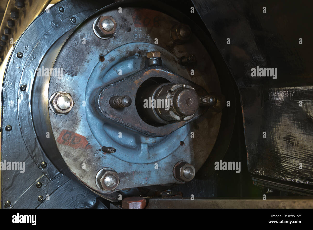 King class locomotive, King Edward 1, during her overhaul in the engine ...