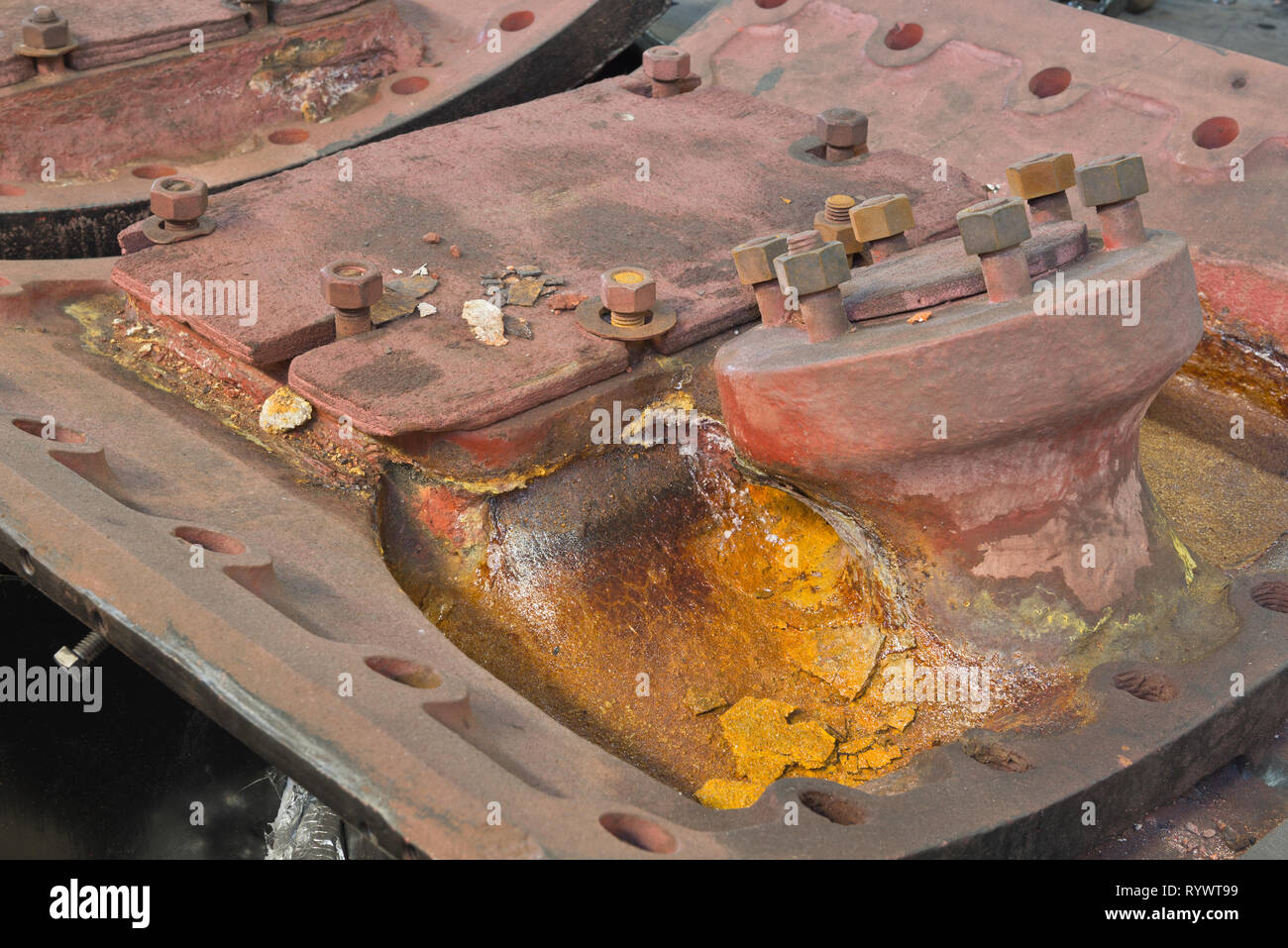 King class locomotive, King Edward 1, during her overhaul in the engine ...