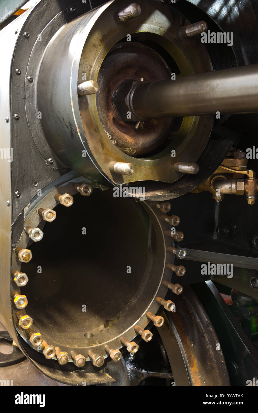 King class locomotive, King Edward 1, during her overhaul in the engine ...