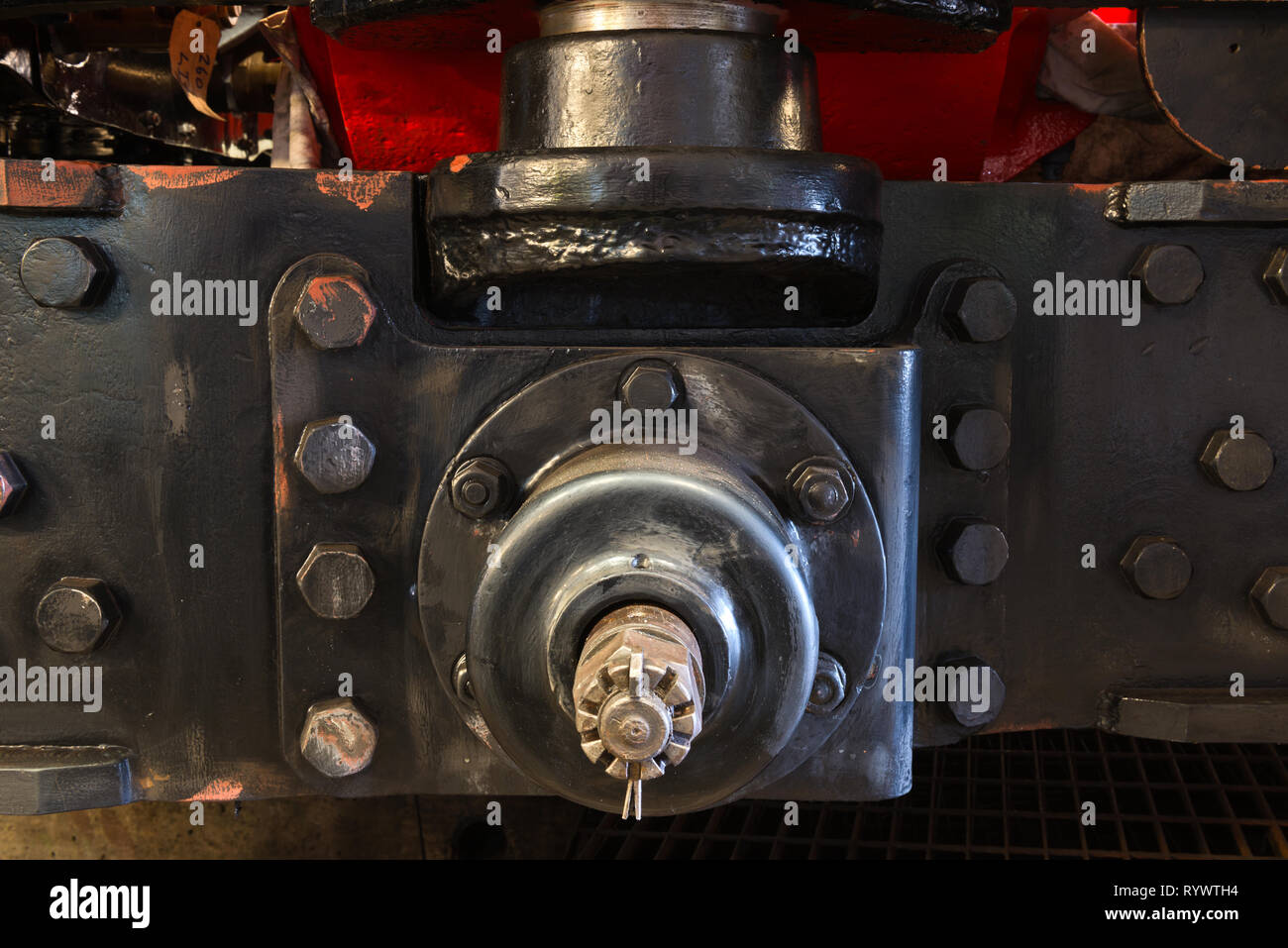 King class locomotive, King Edward 1, during her overhaul in the engine ...