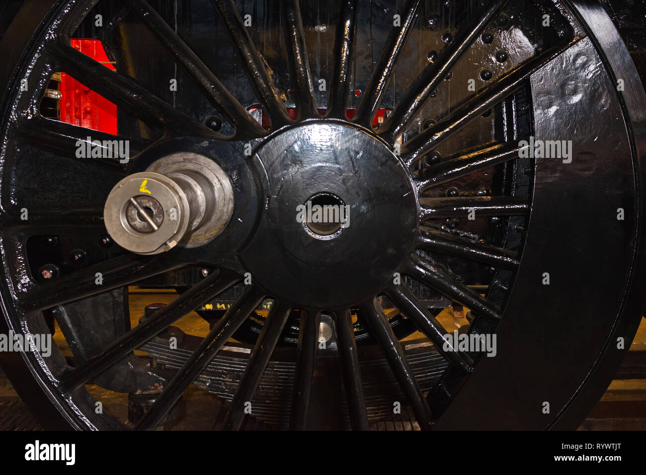 King class locomotive, King Edward 1, during her overhaul in the engine ...