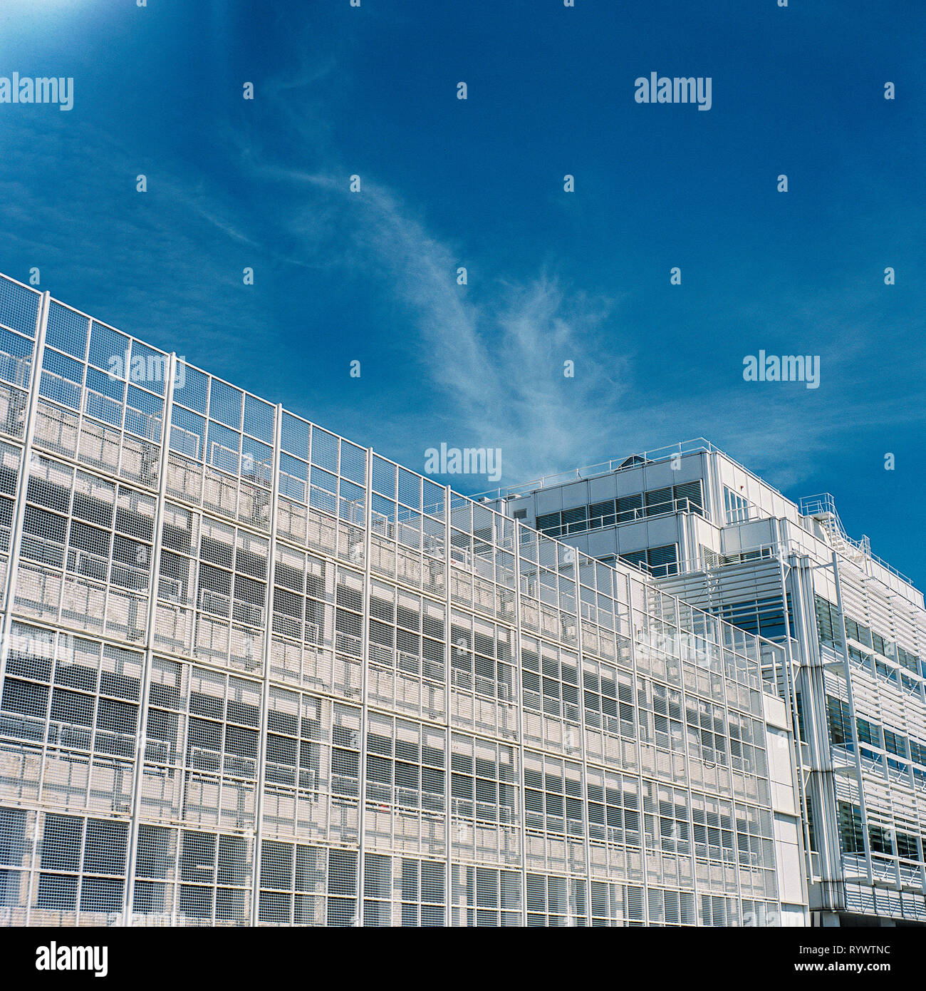 The exterior of a building in Wimbledon, London taken on medium format ...