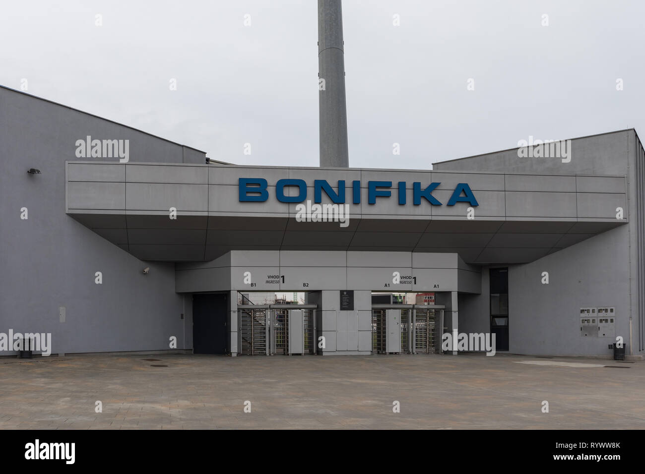 Entrance to the Bonifika Stadium, the home ground of FC Koper - Koper ...