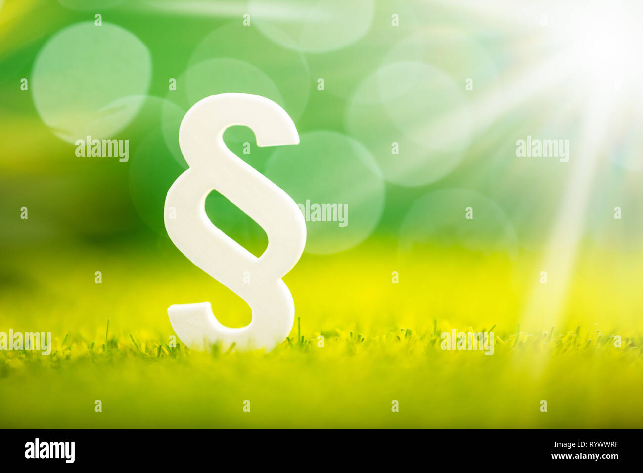 Close-up Of White Paragraph Symbol On Green Grass Stock Photo - Alamy