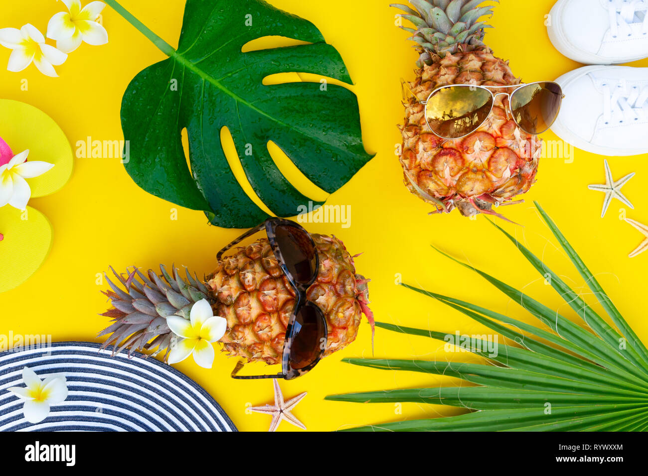 Summer flat lay scenery Stock Photo - Alamy