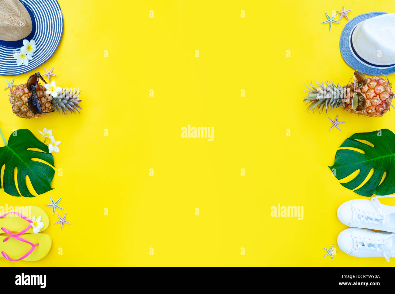 Summer flat lay scenery Stock Photo - Alamy