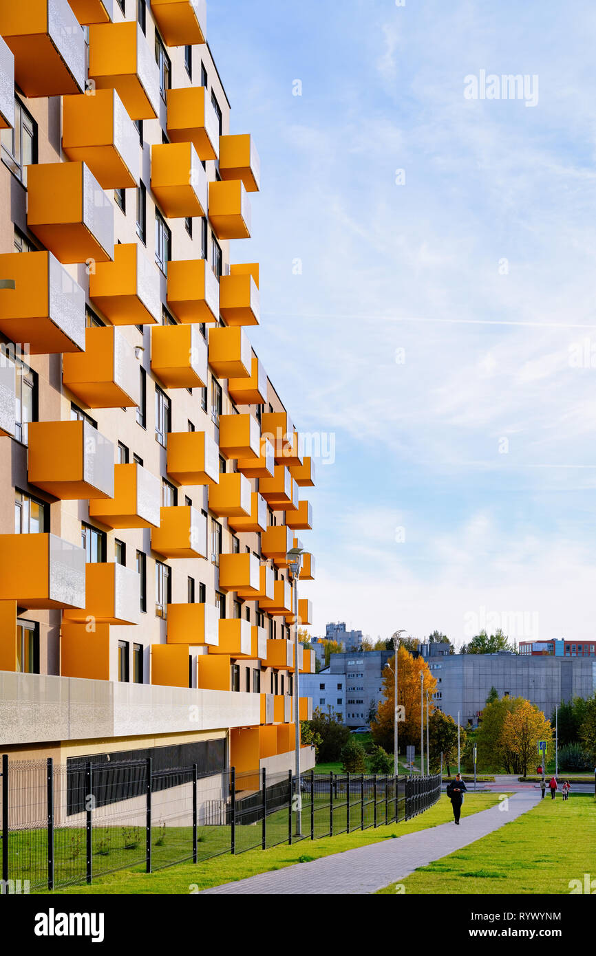 Vilnius, Lithuania - October 8, 2018: Apartment residential modern ...