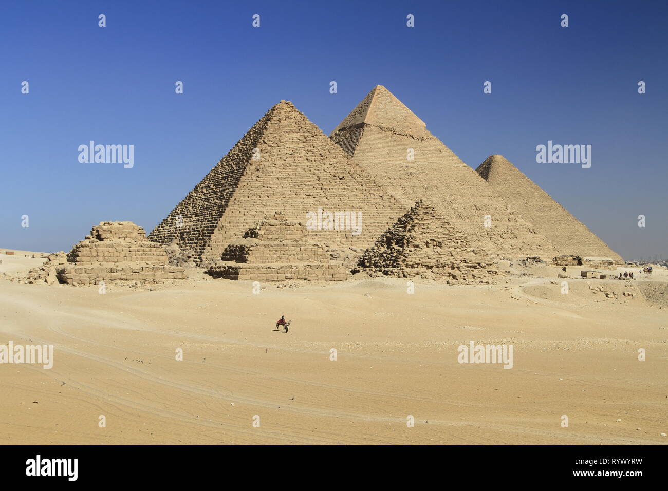 Giza Pyramid Complex, Giza Plateau, Giza, Cairo, Egypt Stock Photo - Alamy