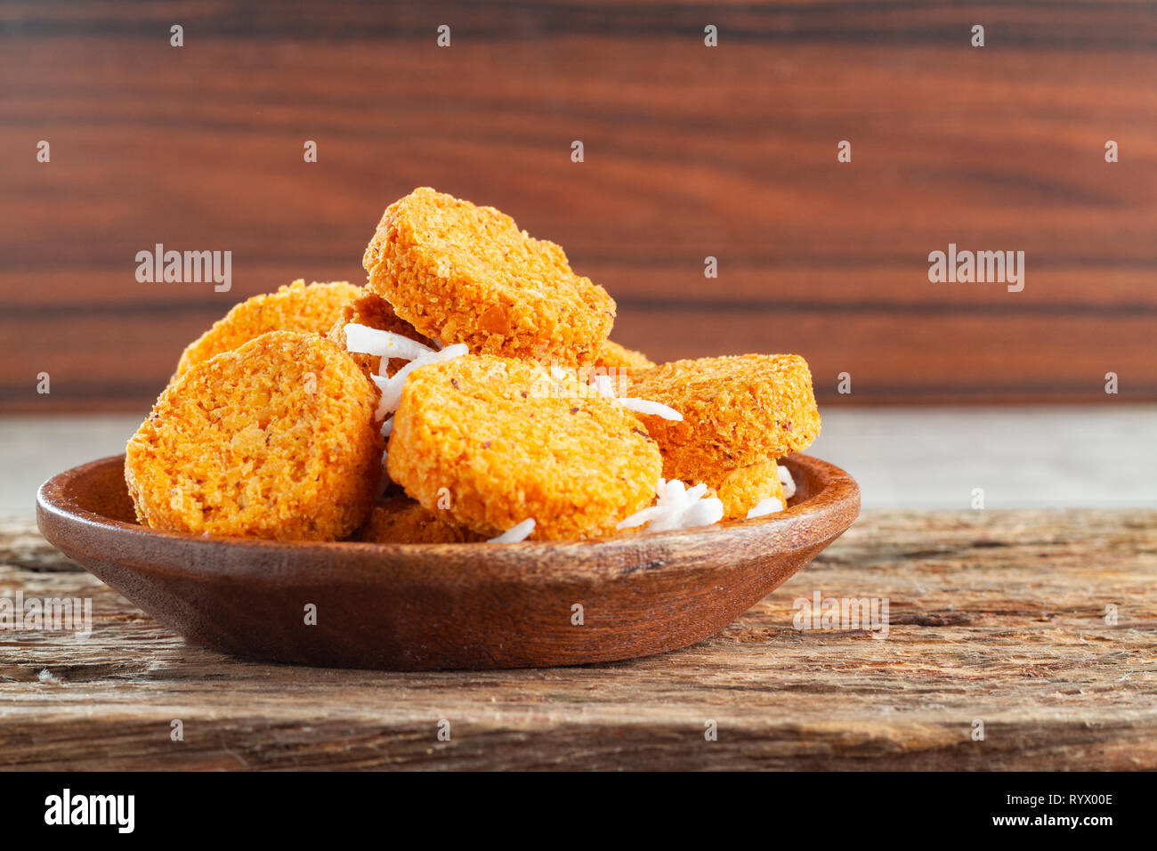 coconut candy, traditional candy from colombia "manzanitas Stock Photo ...