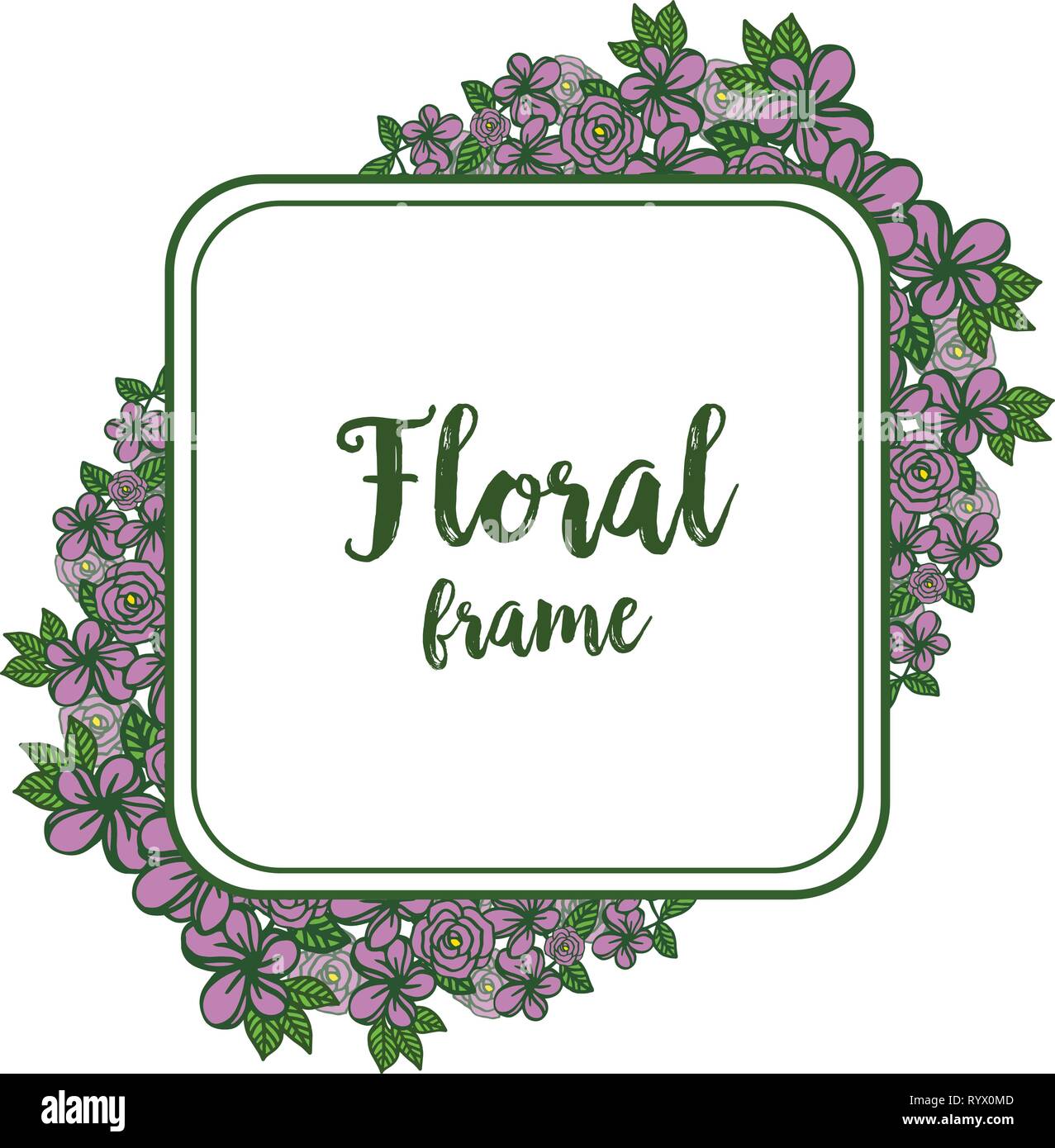 Deep flower border Stock Vector Images - Alamy