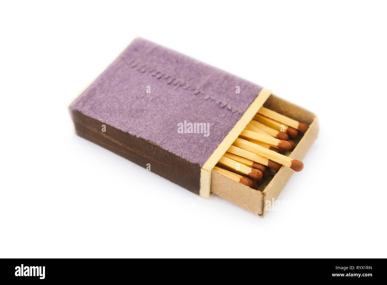 Open box of matches isolated on white Stock Photo - Alamy
