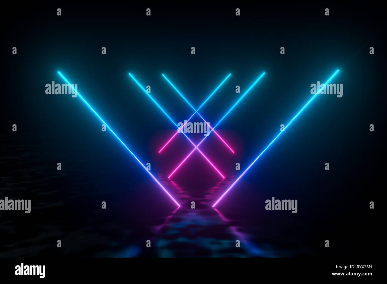 colorful glowing lines, 3d rendering Stock Photo - Alamy