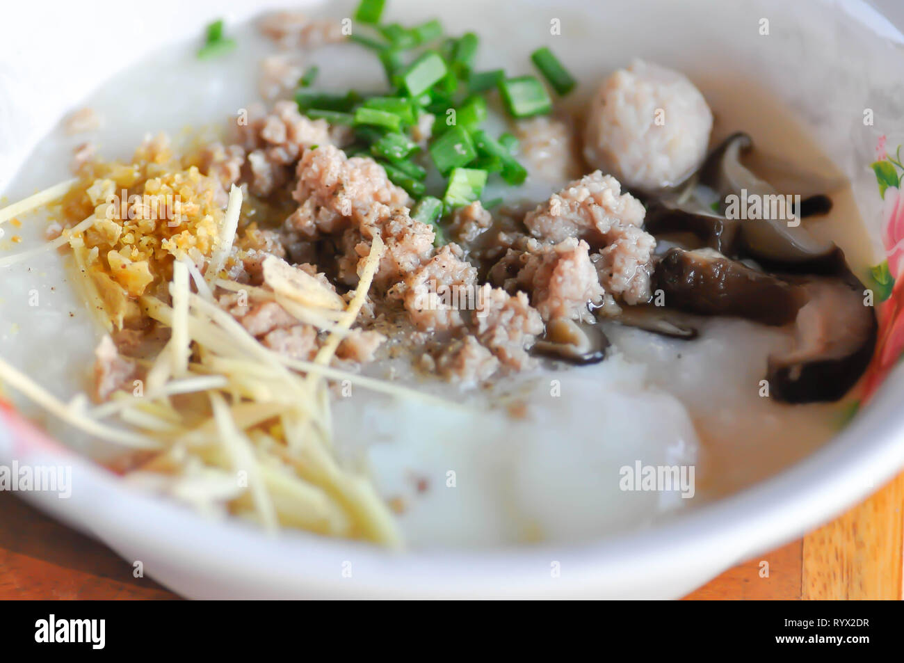 rice gruel, rice porridge or congee Stock Photo - Alamy