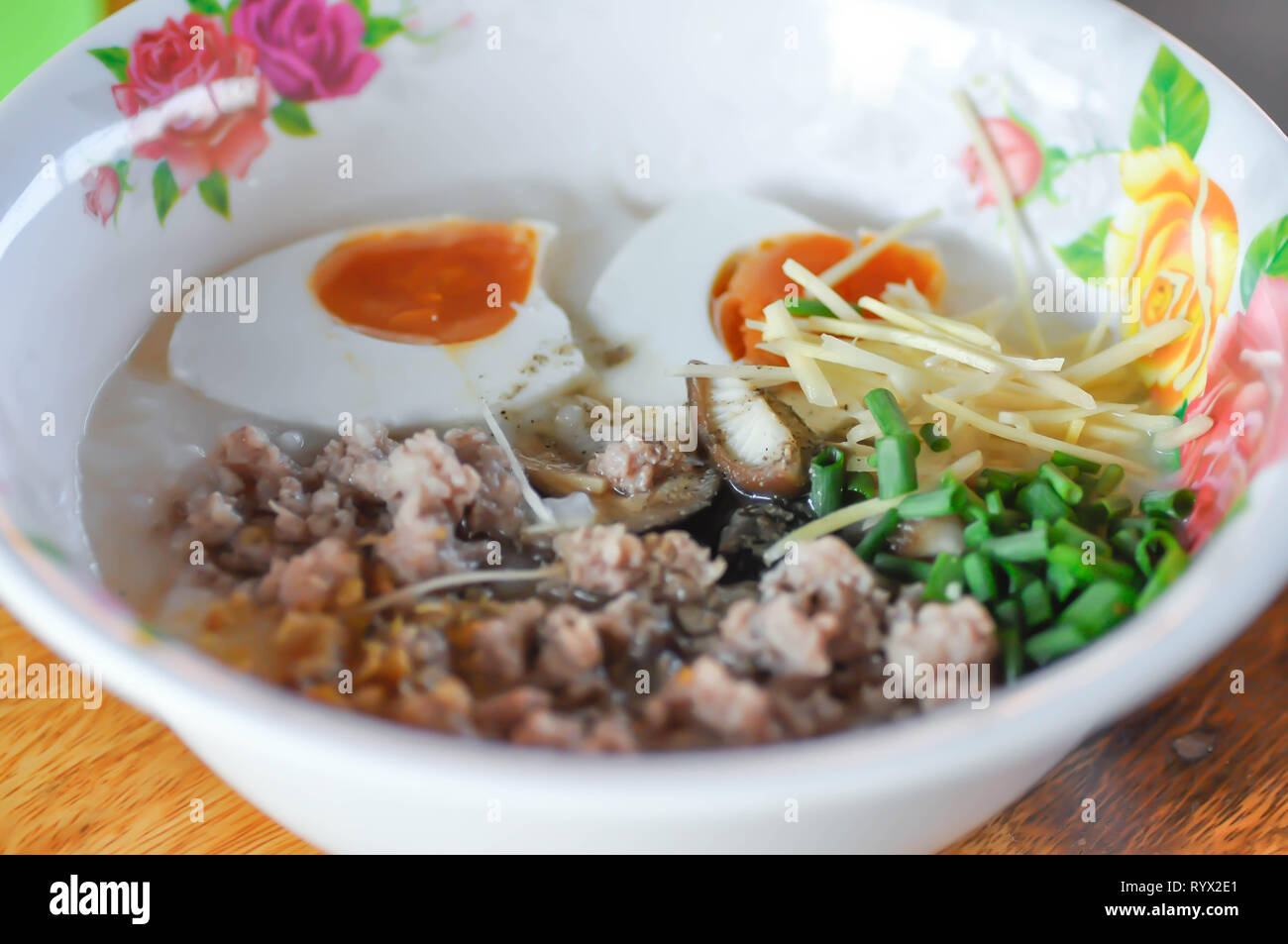 rice gruel, rice porridge or congee Stock Photo - Alamy