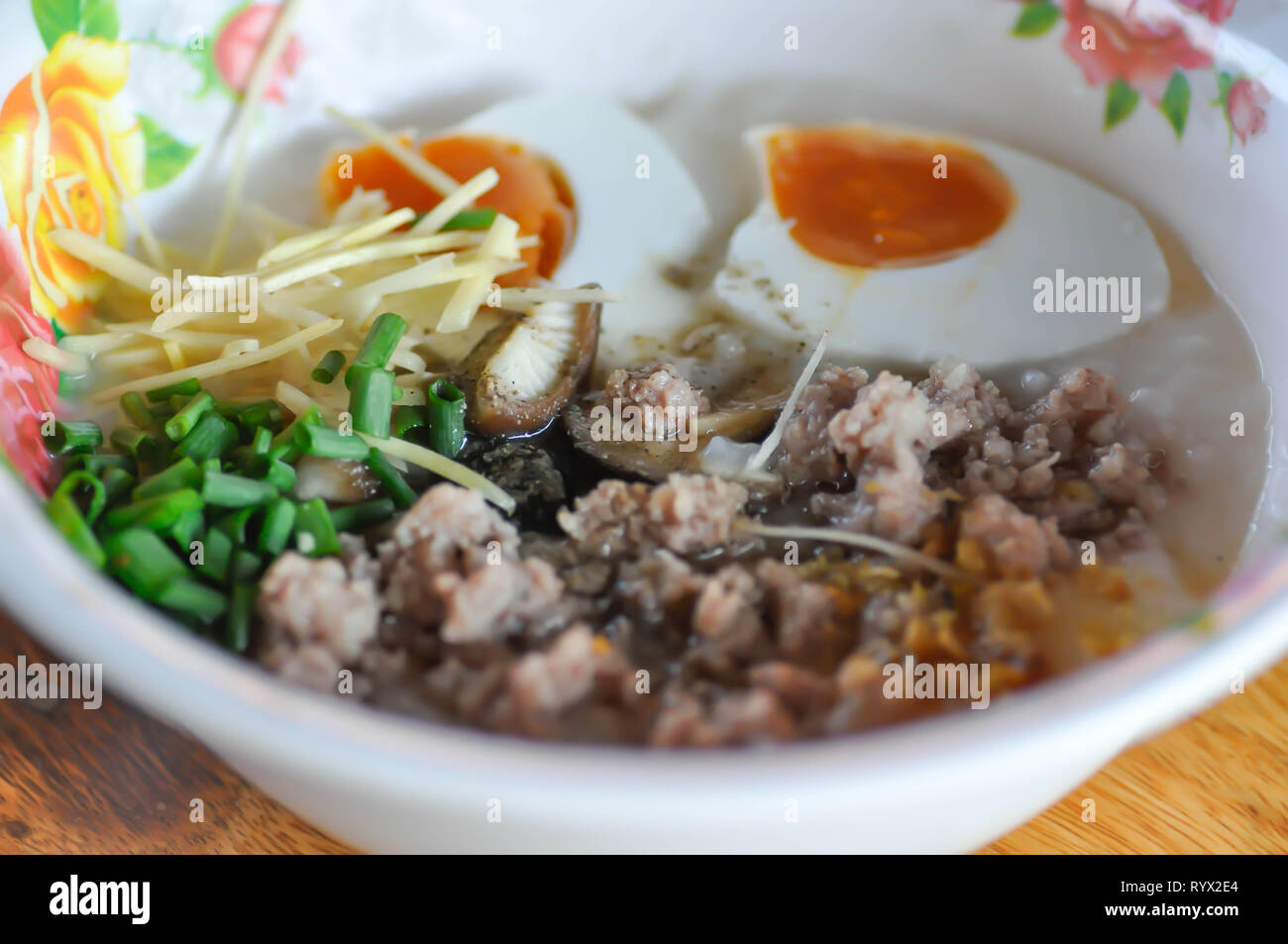 rice gruel, rice porridge or congee Stock Photo - Alamy