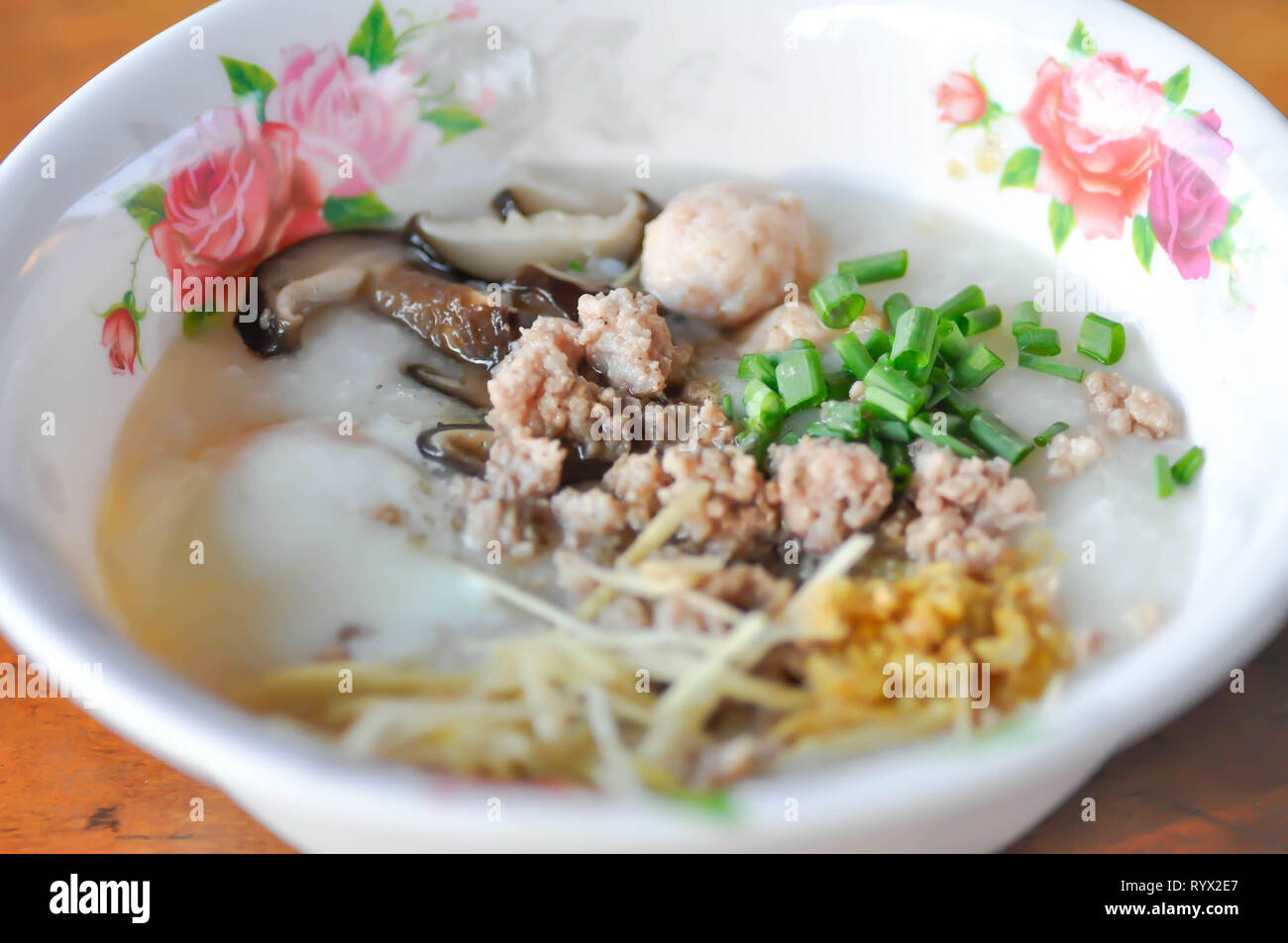 rice gruel, rice porridge or congee Stock Photo - Alamy