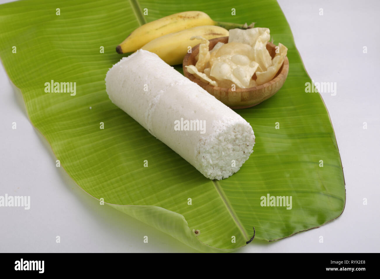 Kerala white rice puttu Stock Photo - Alamy