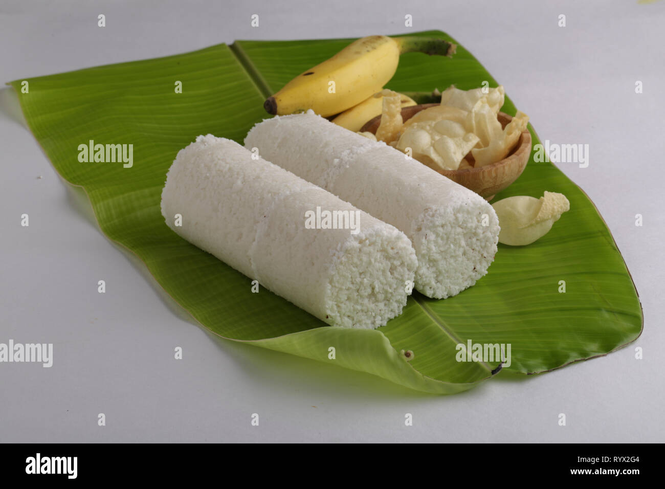 Kerala white rice puttu Stock Photo - Alamy