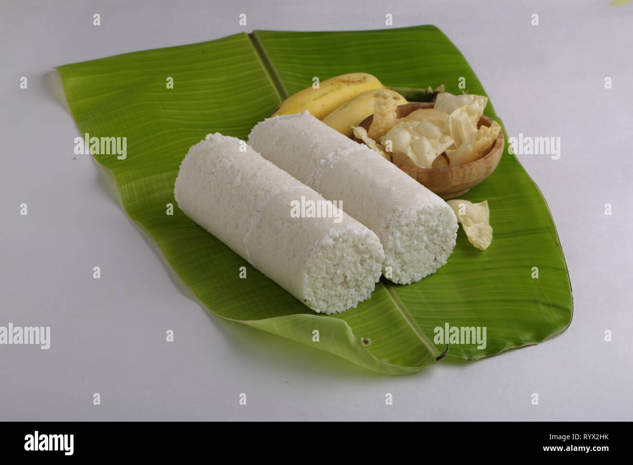 Kerala white rice puttu Stock Photo - Alamy