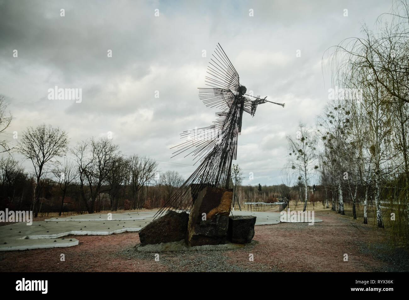 Chernobyl Angel sculpture in the town of Chernobyl by Ukrainian artist ...