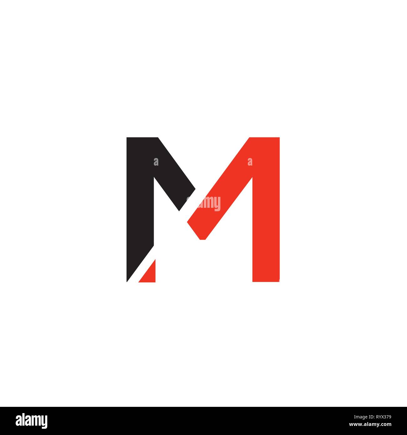Red And Black Letter M