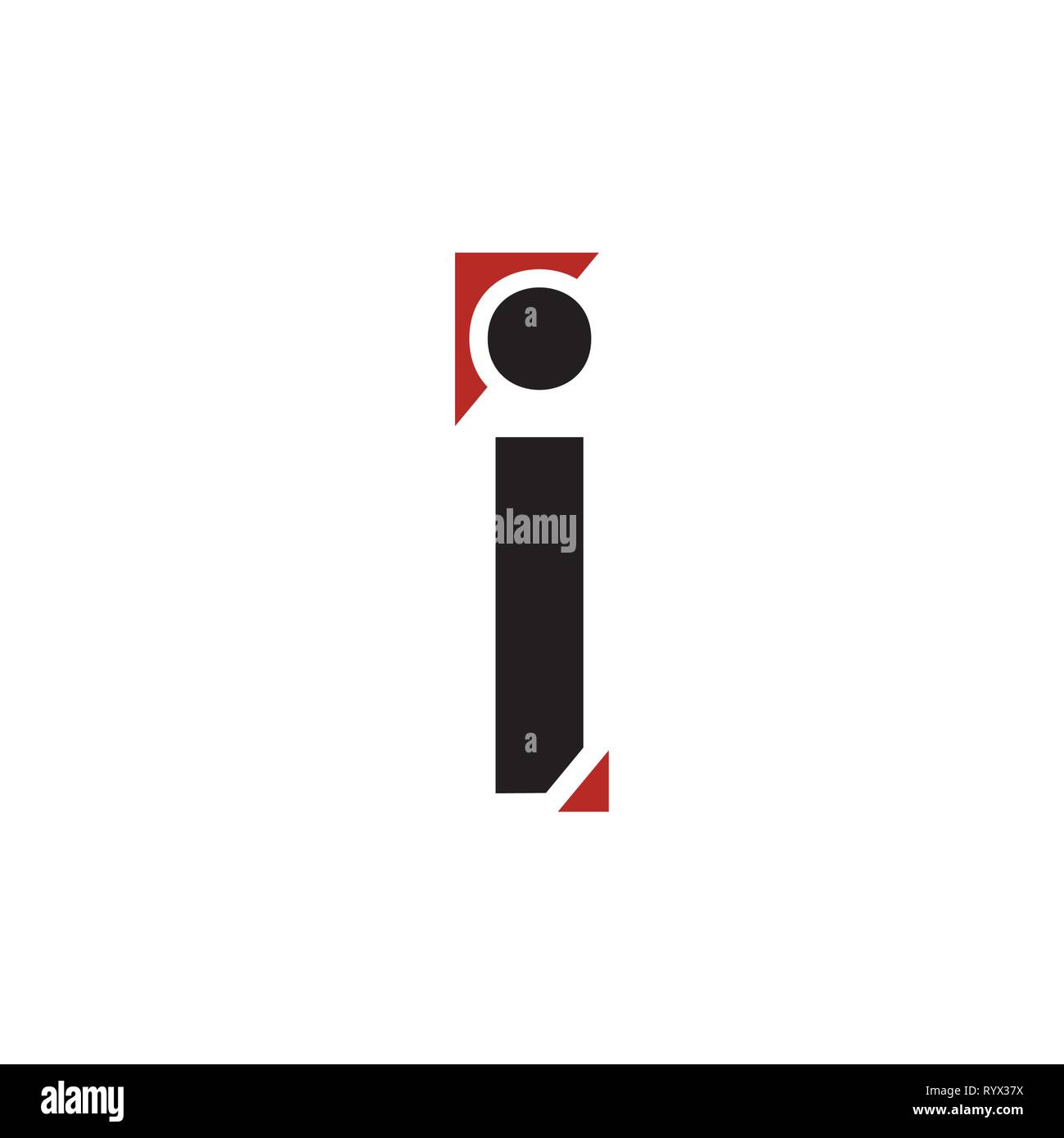i letter business logo, red and black. Vector Stock Vector Image & Art ...