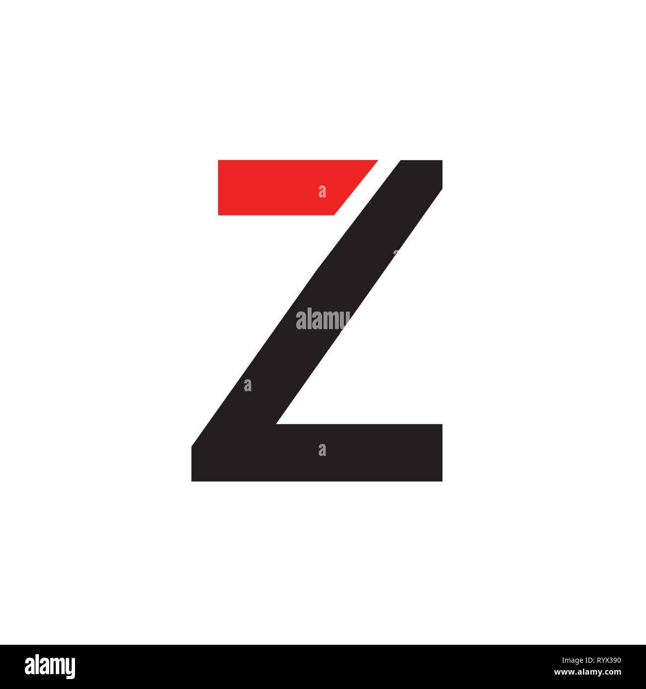 Z letter business logo, red and black. Vector Stock Vector Image & Art ...