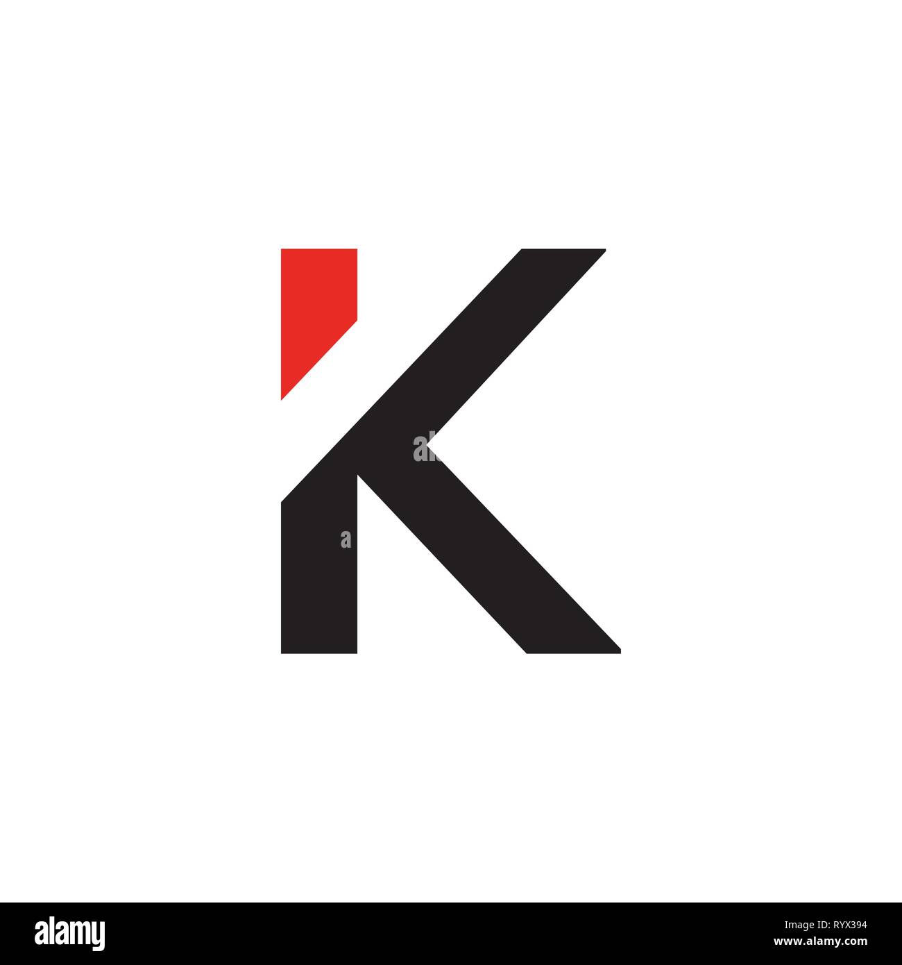 K letter business logo, red and black. Vector Stock Vector Image & Art ...
