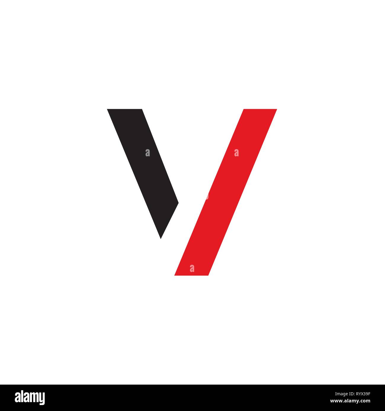 V letter business logo, red and black. Vector Stock Vector Image & Art ...