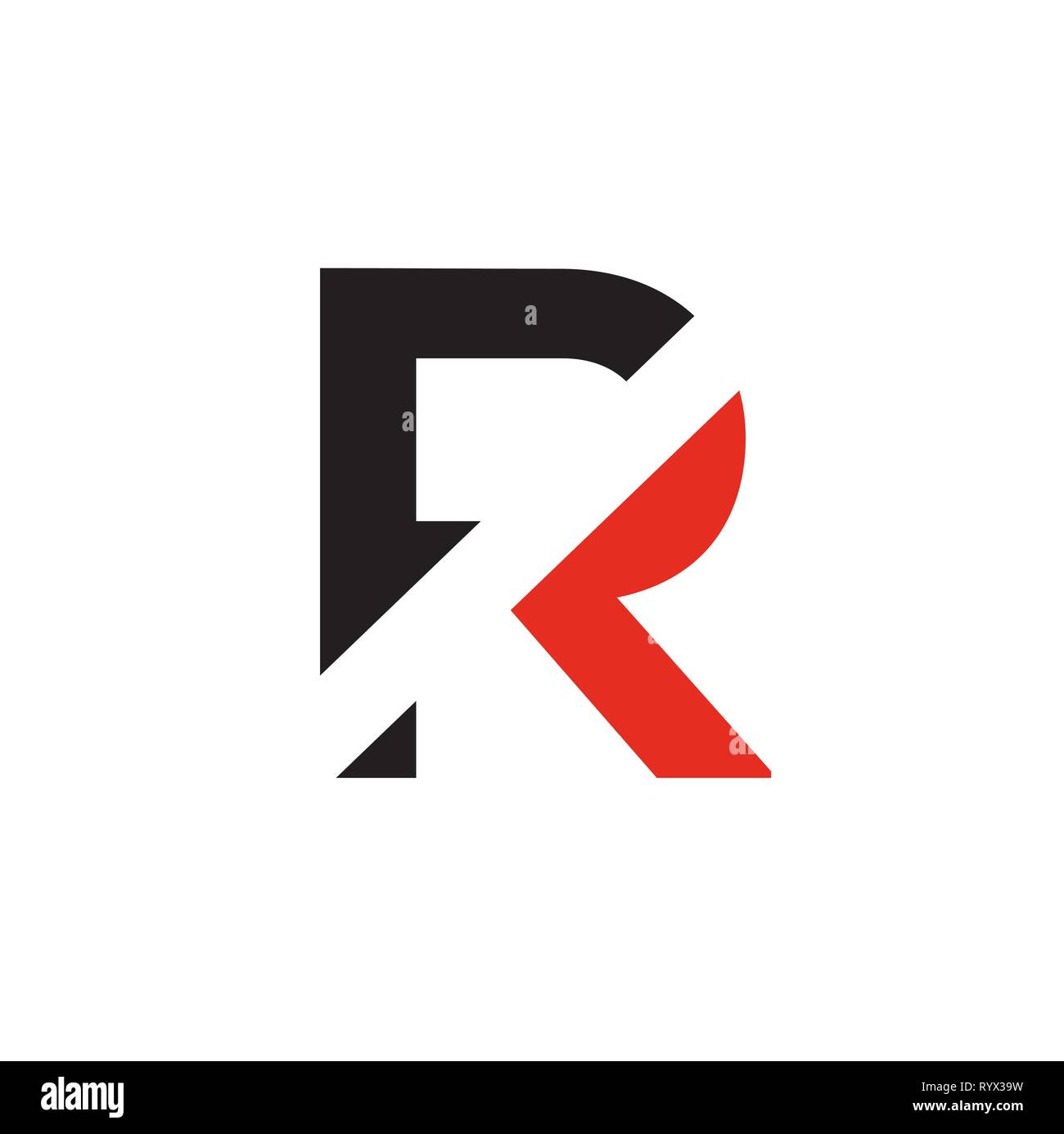 R letter business logo, red and black. Vector Stock Vector Image & Art ...