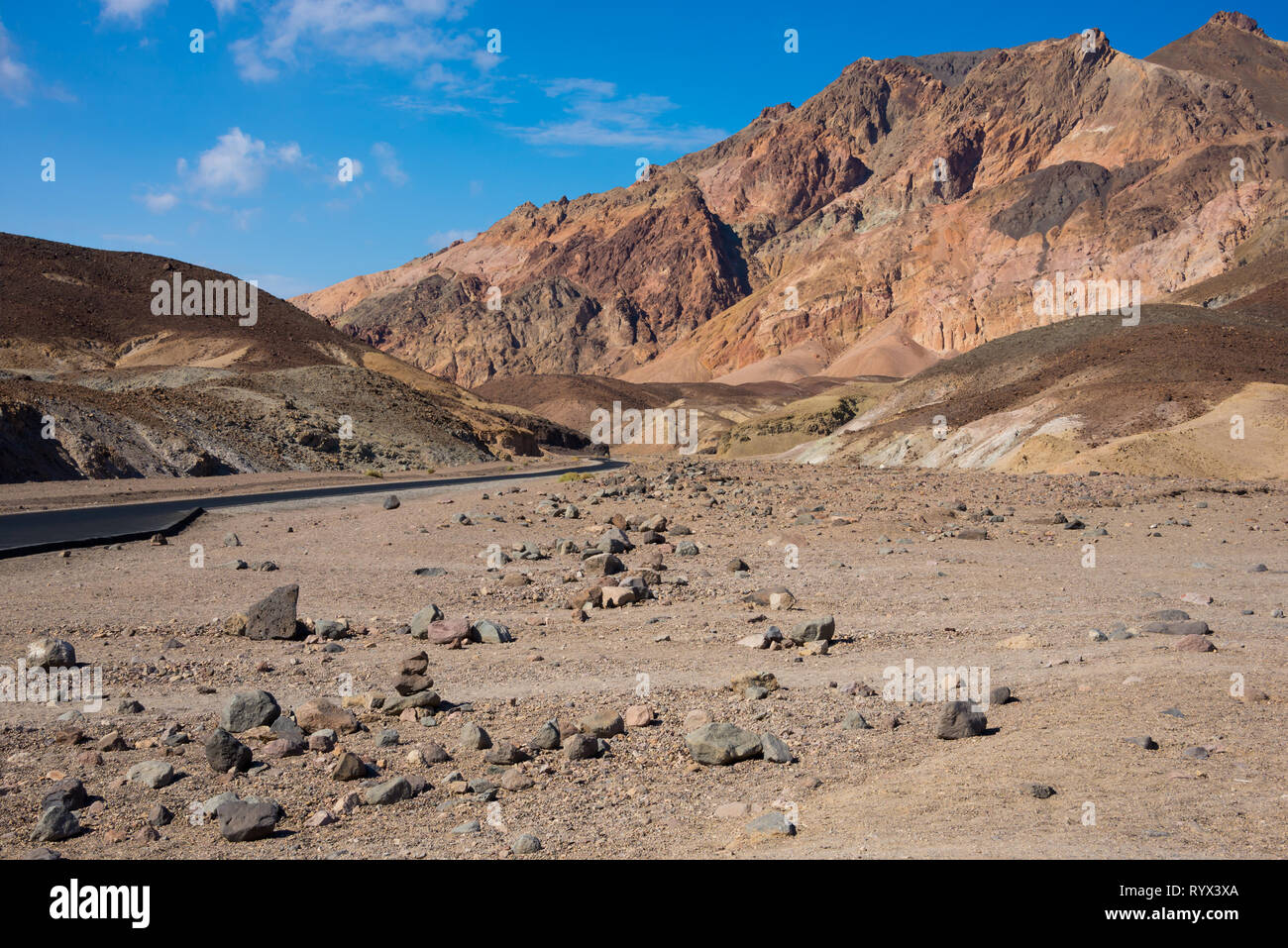 Geological formations and landscape in Death valley national park, USA ...