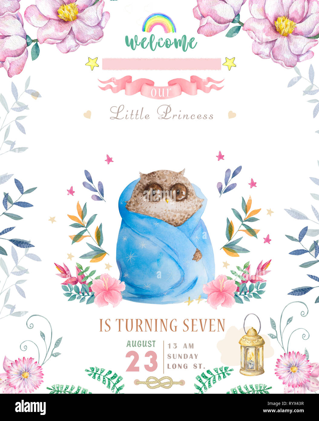 Baby Owl Happy Birthday